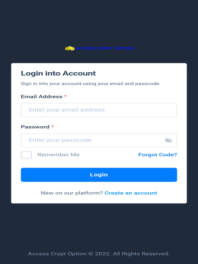 Login Access Crypt Option | PDF