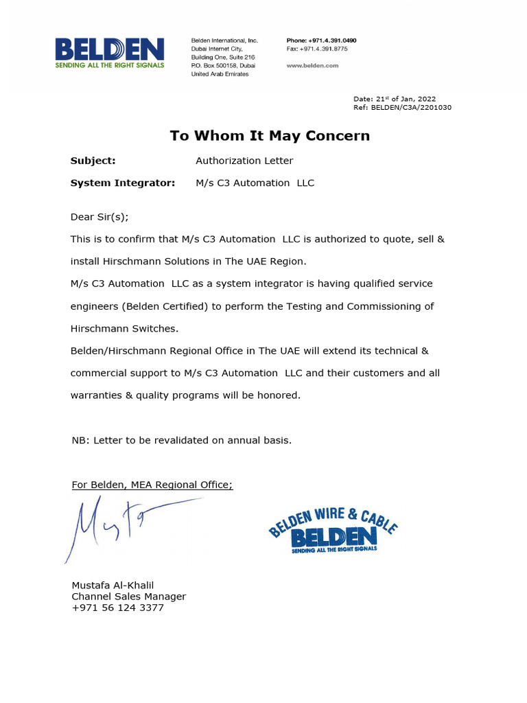 Authorization - C3 Automation | PDF