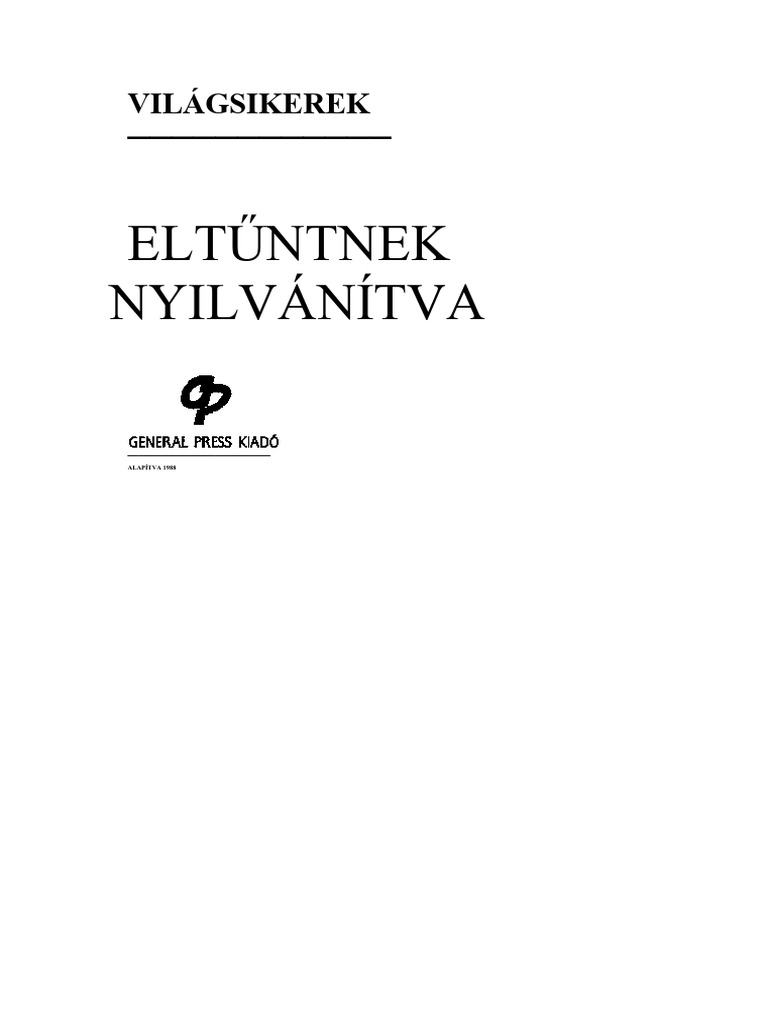 Michael Robotham - Eltűntnek Nyilvánítva | PDF