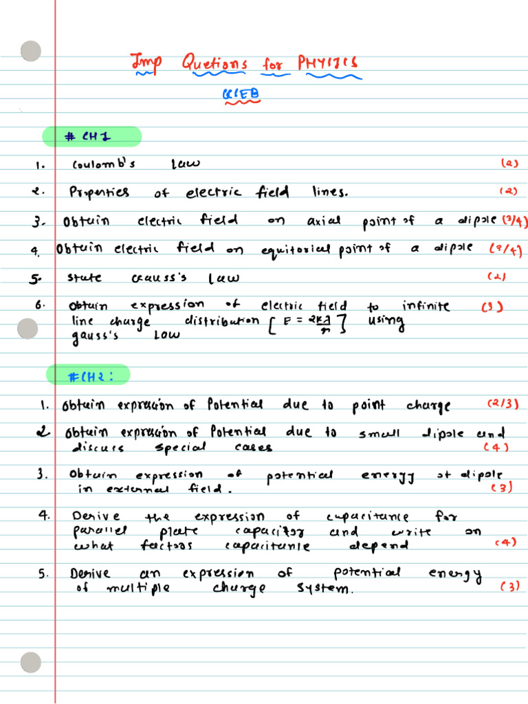 12th Phyiscs IMP 1 (BK Nagpal) (EM) (2024) (VisionPapers - Org) | PDF | Electromagnetism | Optics