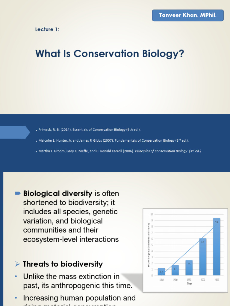 Lecture 1. What Is Conservation Biology | PDF | Conservation Biology ...