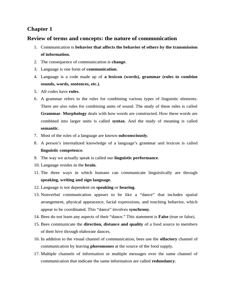 Chapter 1 Homework | PDF | Linguistics | Communication