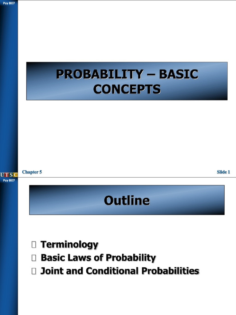 Basic Concept of Probability | PDF