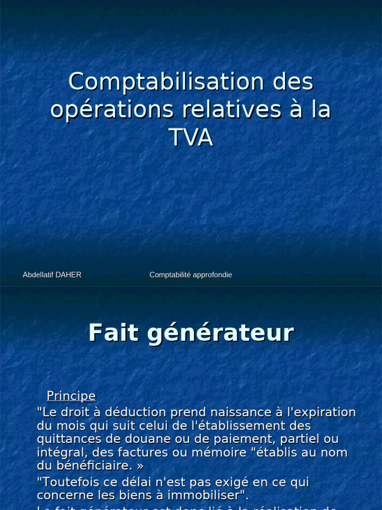Comptabilisation de La TVA | PDF | Comptabilité | Taxe sur la valeur ajoutée