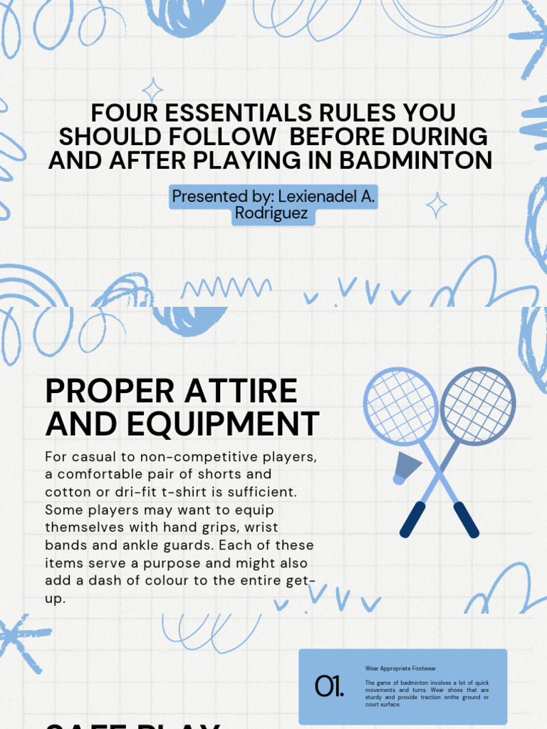 Badminton: Essential Rules and Etiquette | PDF | Sports