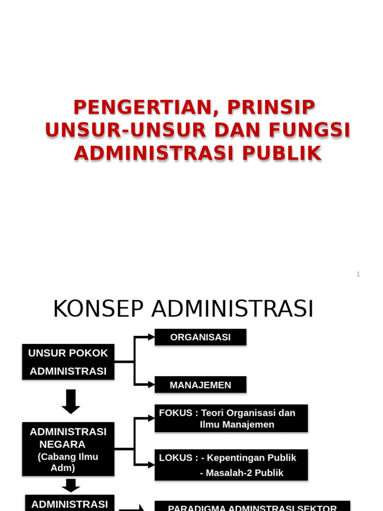 Prinsip dan Fungsi Administrasi Publik | PDF
