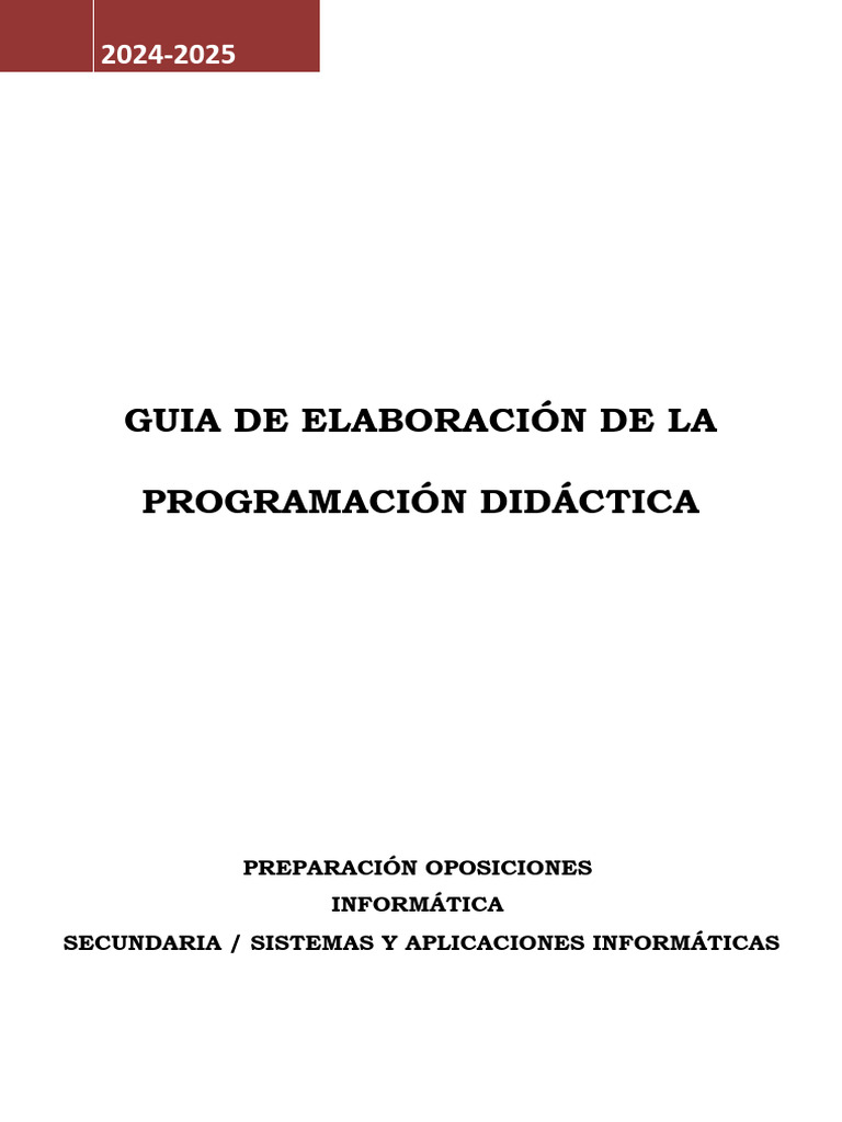 P.1 Guia Programacion 24 - 25 v3 | PDF | Plan de estudios | Evaluación