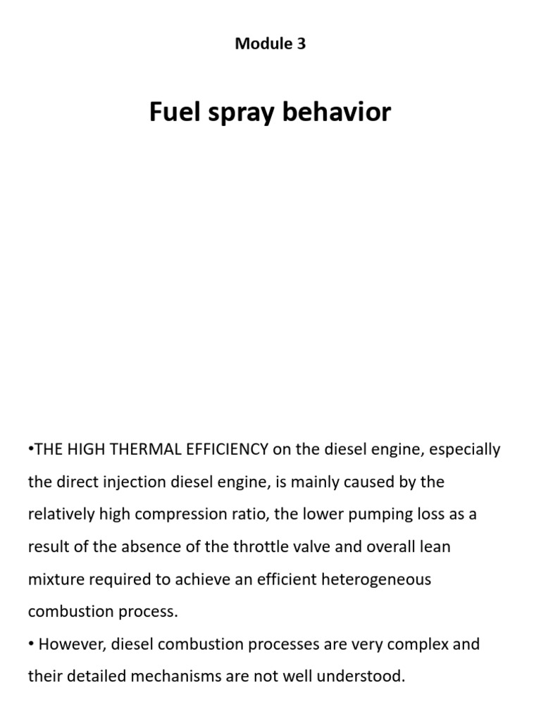 Fuel spry behaviour-1 | PDF | Diesel Engine | Combustion