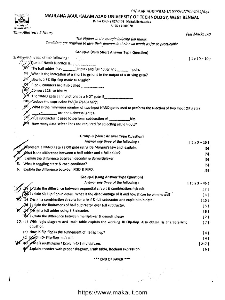 Bca 1 Sem Digital Electronics Bca101 2024 | PDF Bca 1 Sem Digital Electronics Bca101 2024 | PDF