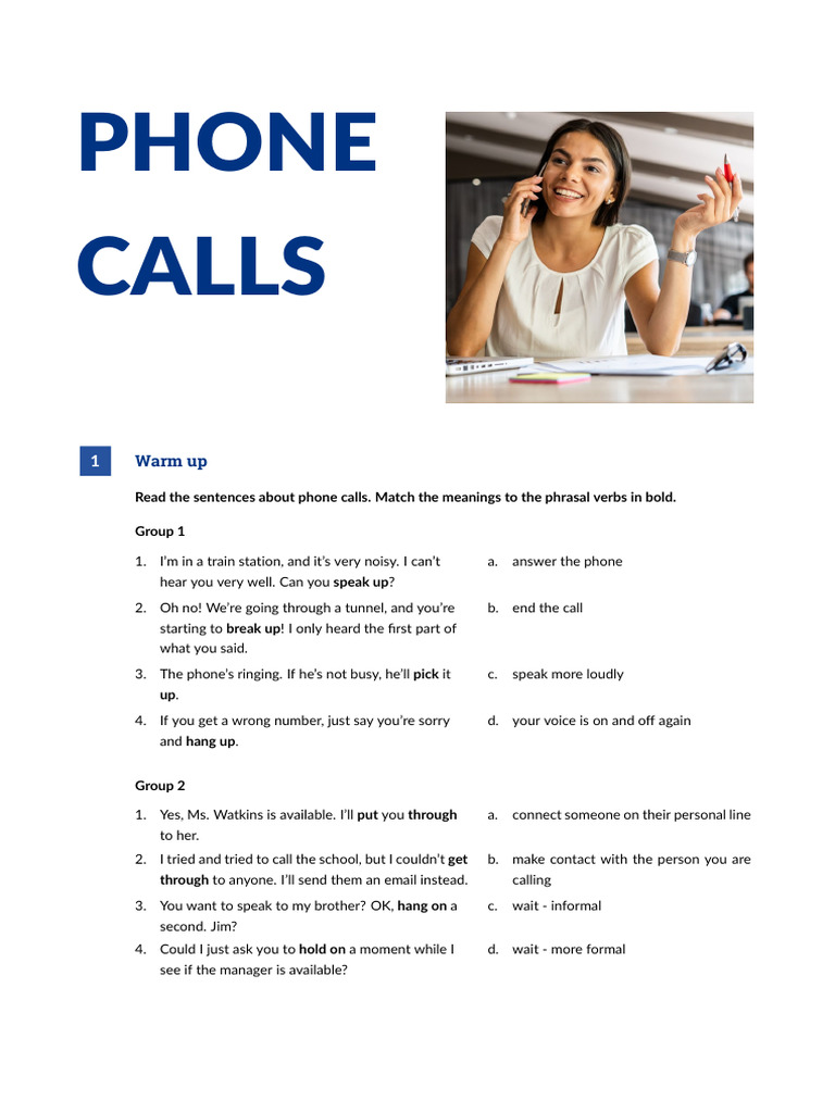 Phone Calls American English Teacher | PDF