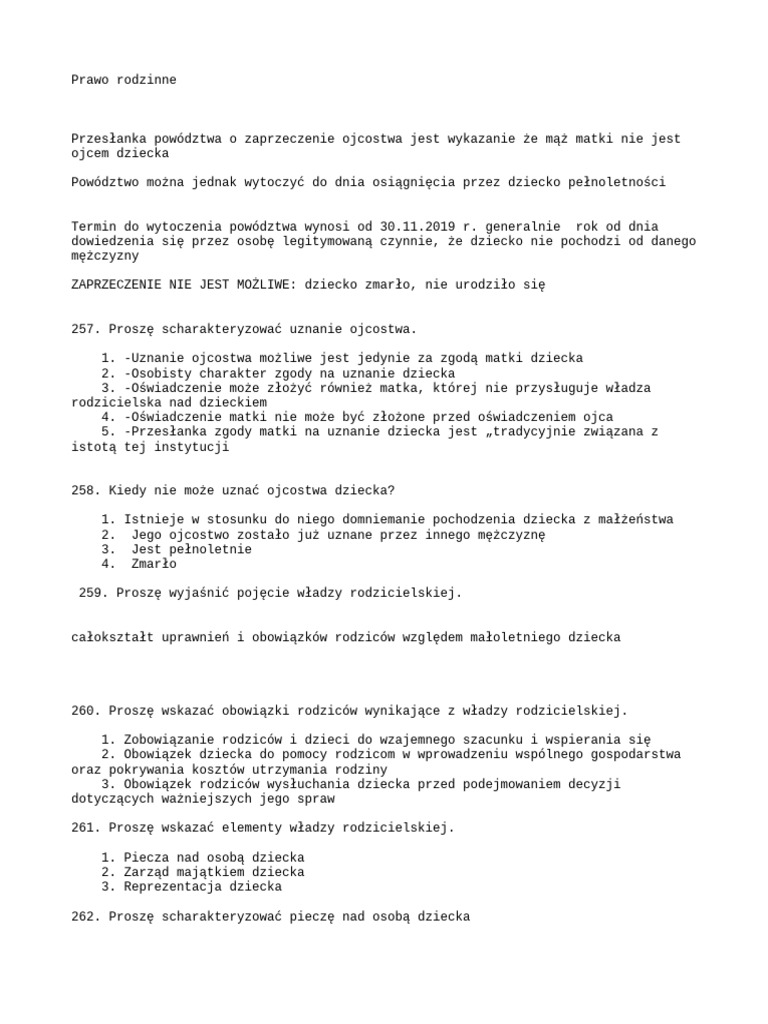 Prawo Rodzinne | PDF