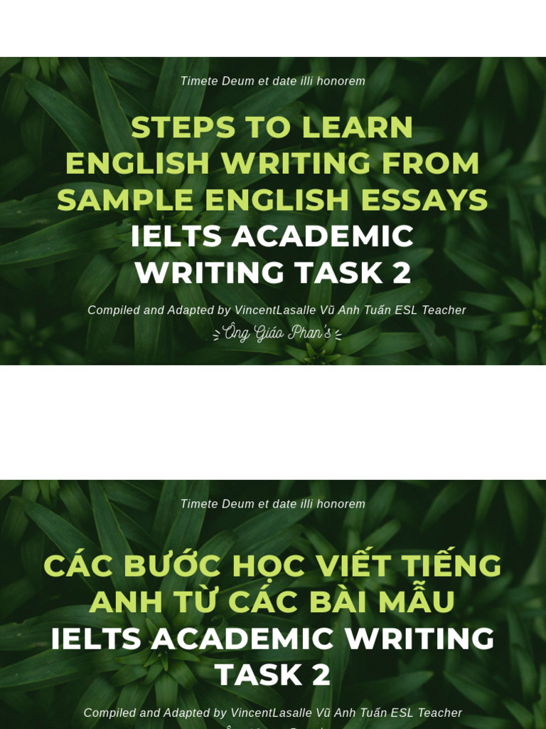 Steps To Learn English Writing From Sample English Essays Ielts ...