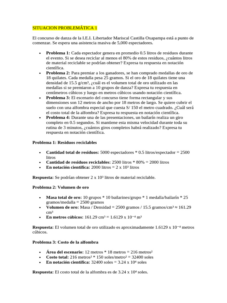SITUACION PROBLEMÁTICA 1 | PDF | Residuos | Deforestación