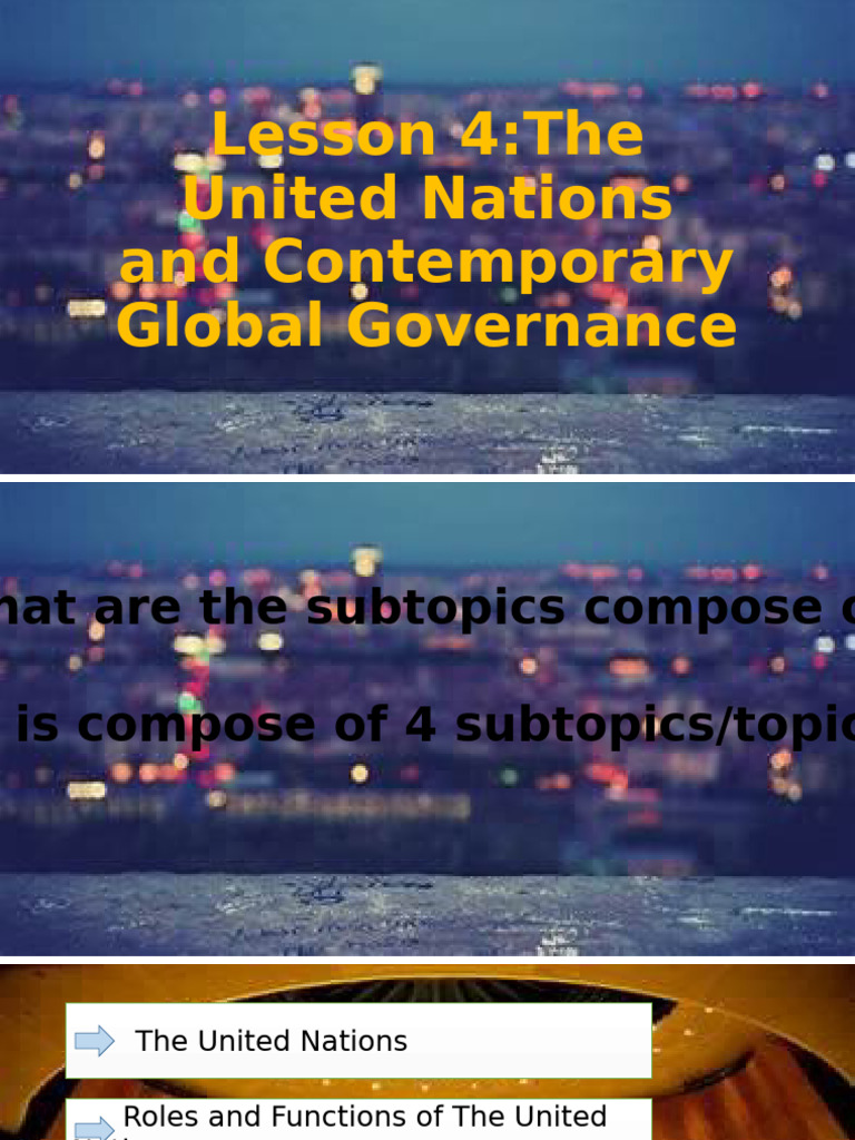 Lesson 4 G3Contemporary World DJ DKK | PDF | United Nations ...