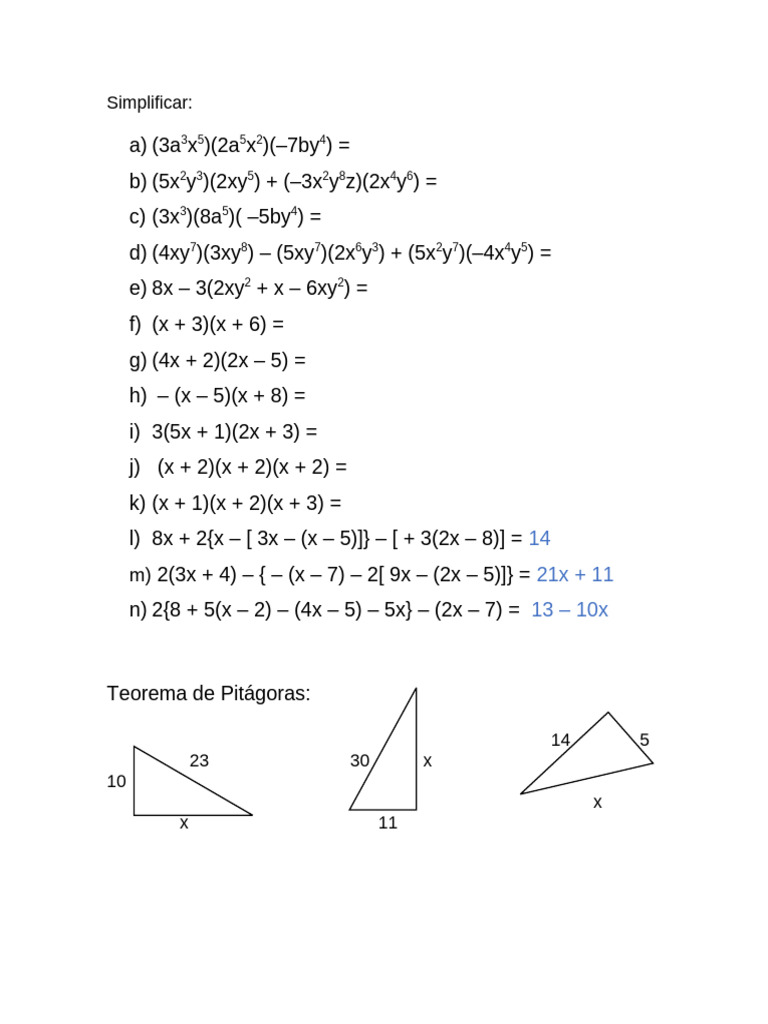 Multiplicación Algebraica 25 Nov | PDF