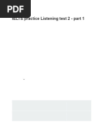 IELTS Practice Listening Test 2 - Part 2 | PDF