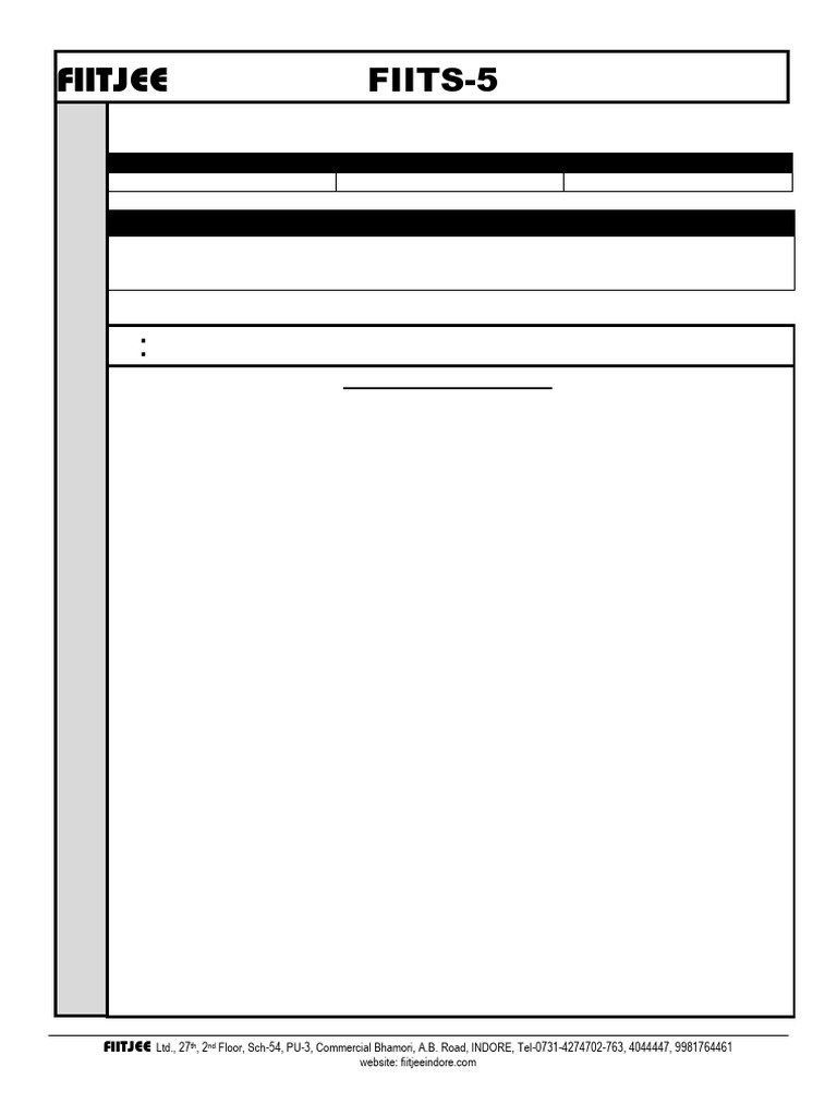 11th FIITS-5 | PDF | Acceleration | Force