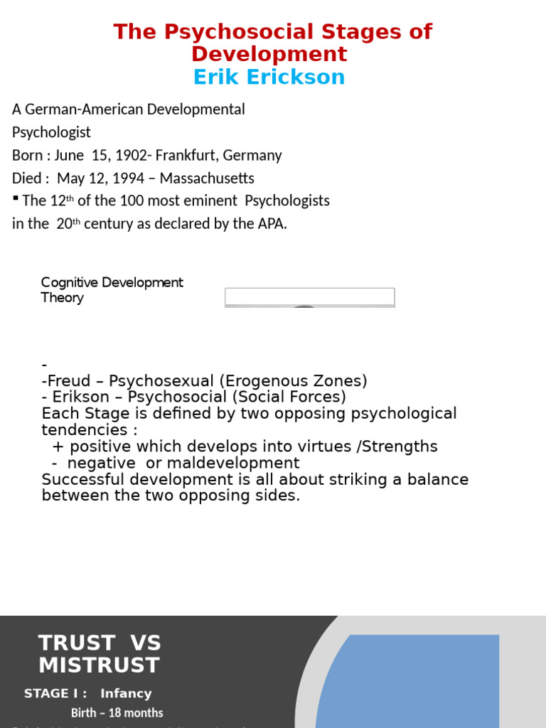 Erikson's Psychosocial Stages | PDF | Psychology | Behavioural Sciences