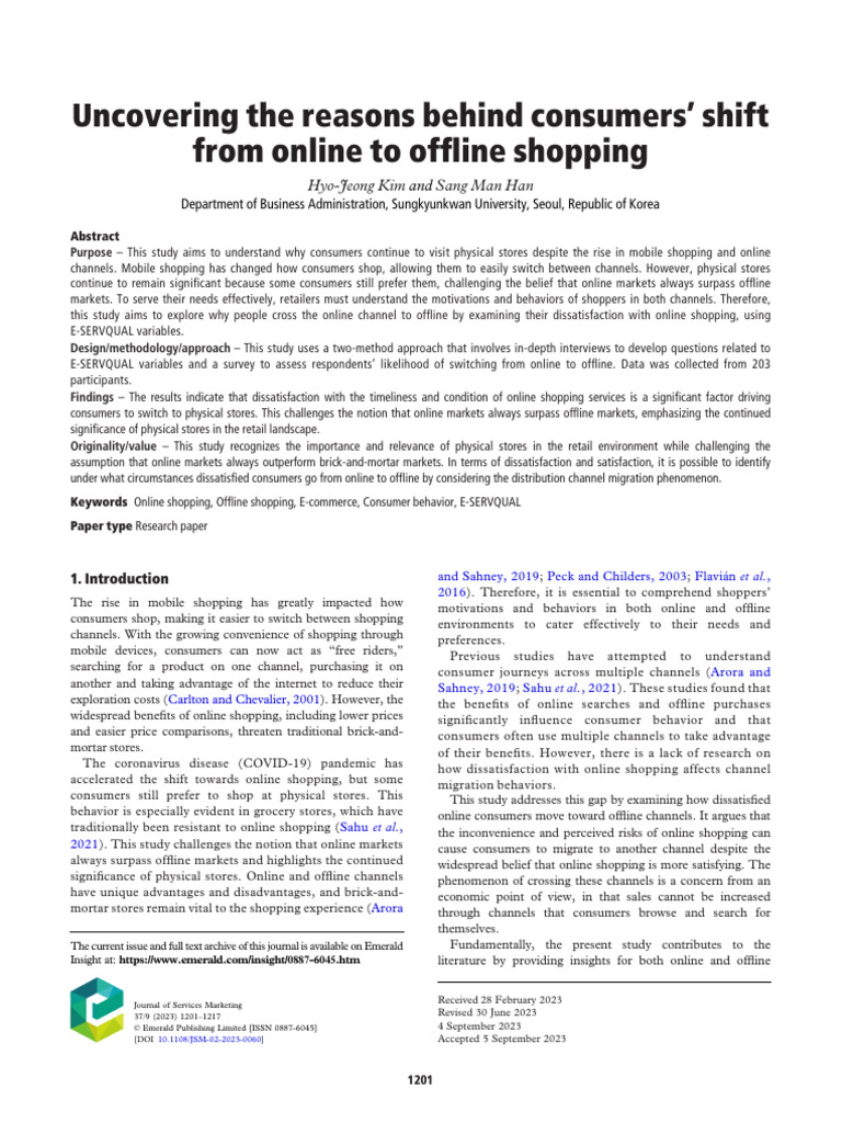 Uncovering The Reasons Behind Consumers' Shift From Online To Offline ...