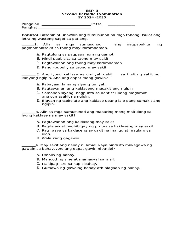 Esp 3 - Q2 - PT - New | PDF