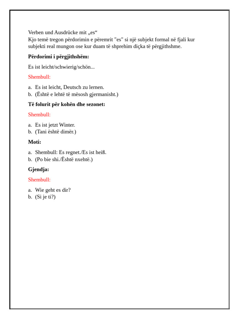 Verben Und Ausdrücke Mit | PDF