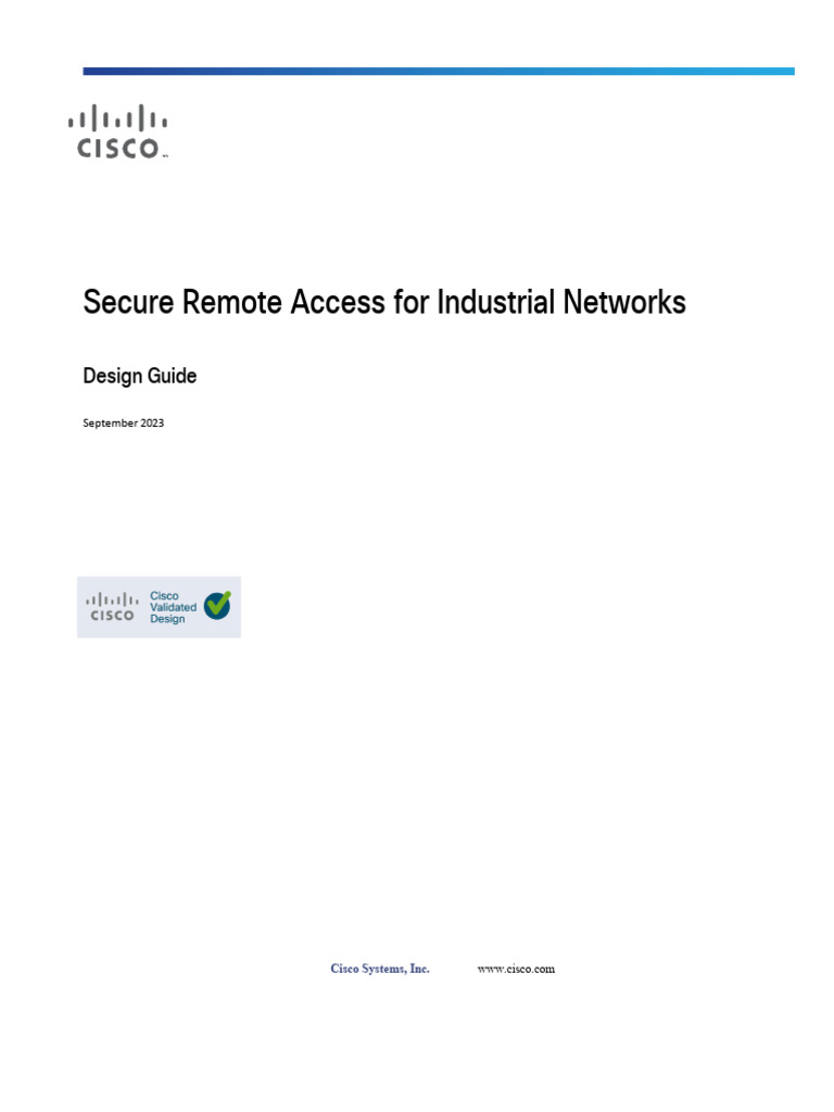 Cisco Secure-Remote-Access-for-Industrial-Networks-design-guide | PDF ...