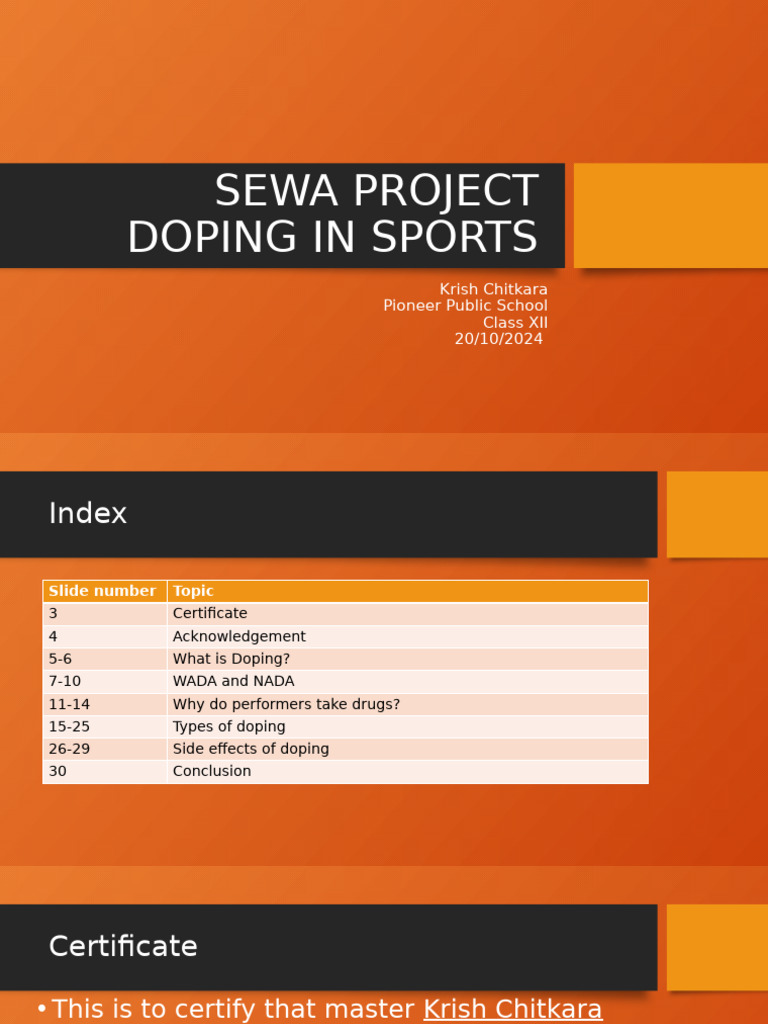 Doping in Sports | PDF | Doping In Sport | Clinical Medicine