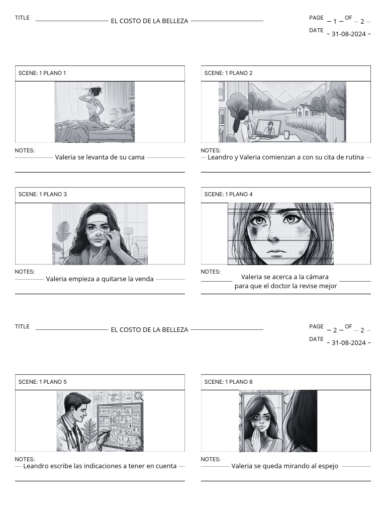 Blank Simple 4 Panel Storyboard | PDF