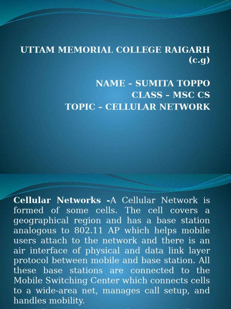 sumita | PDF | Cellular Network | Computing