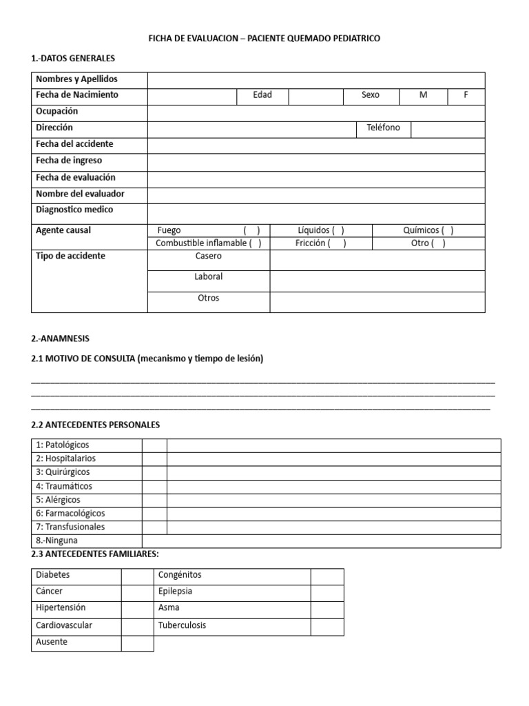 Ficha final quemados | PDF | Codo | Tobillo