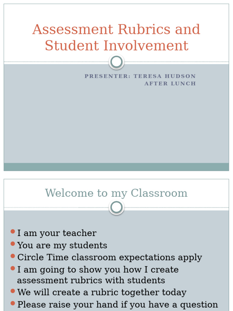 Creating Assessment Rubrics Together | PDF | Rubric (Academic) | Cognition