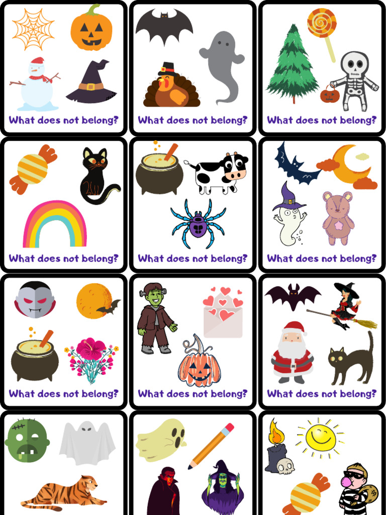 Game - What Does Not Belong | PDF