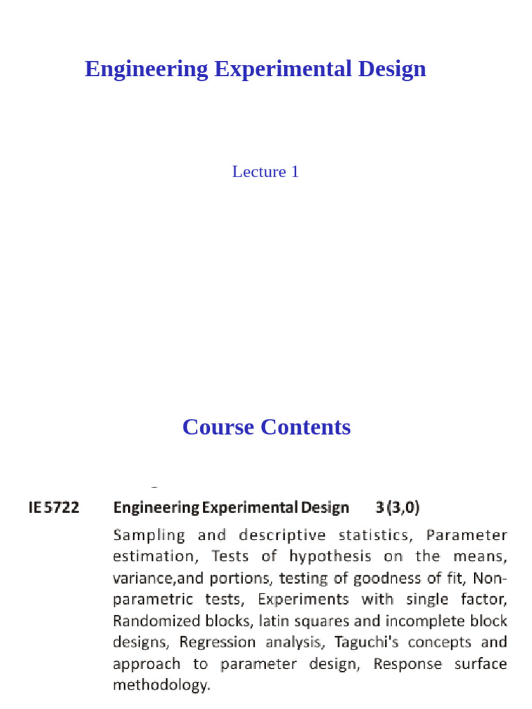 Lecture 1 Chapter 1 | PDF | Experiment | Statistics Lecture 1 Chapter 1 | PDF | Experiment | Statistics