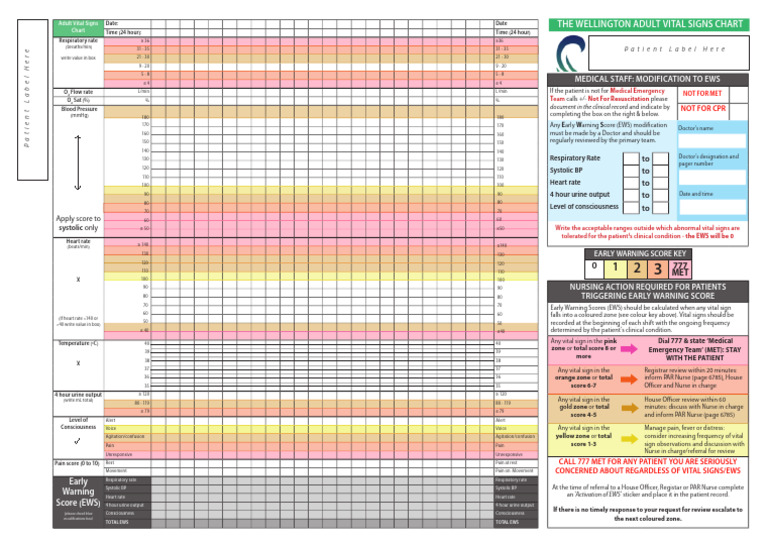 Adult Vital Signs Chart v5.1 | PDF | Blood Pressure | Cardiovascular System