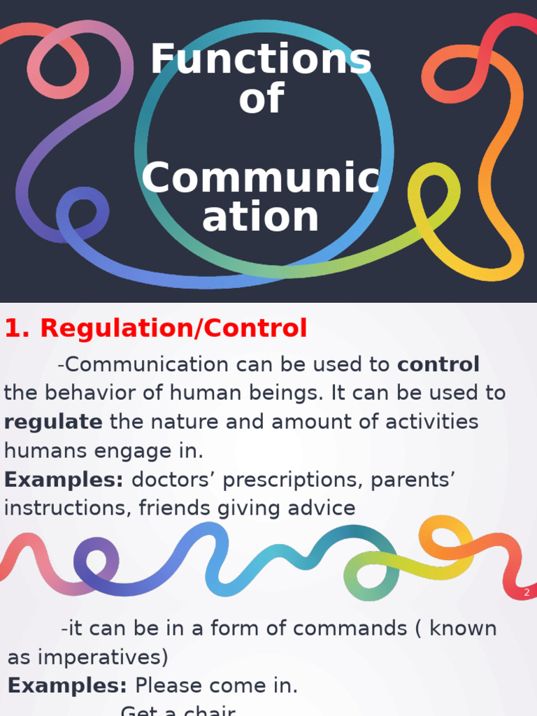 G3. Functions of Communication | PDF