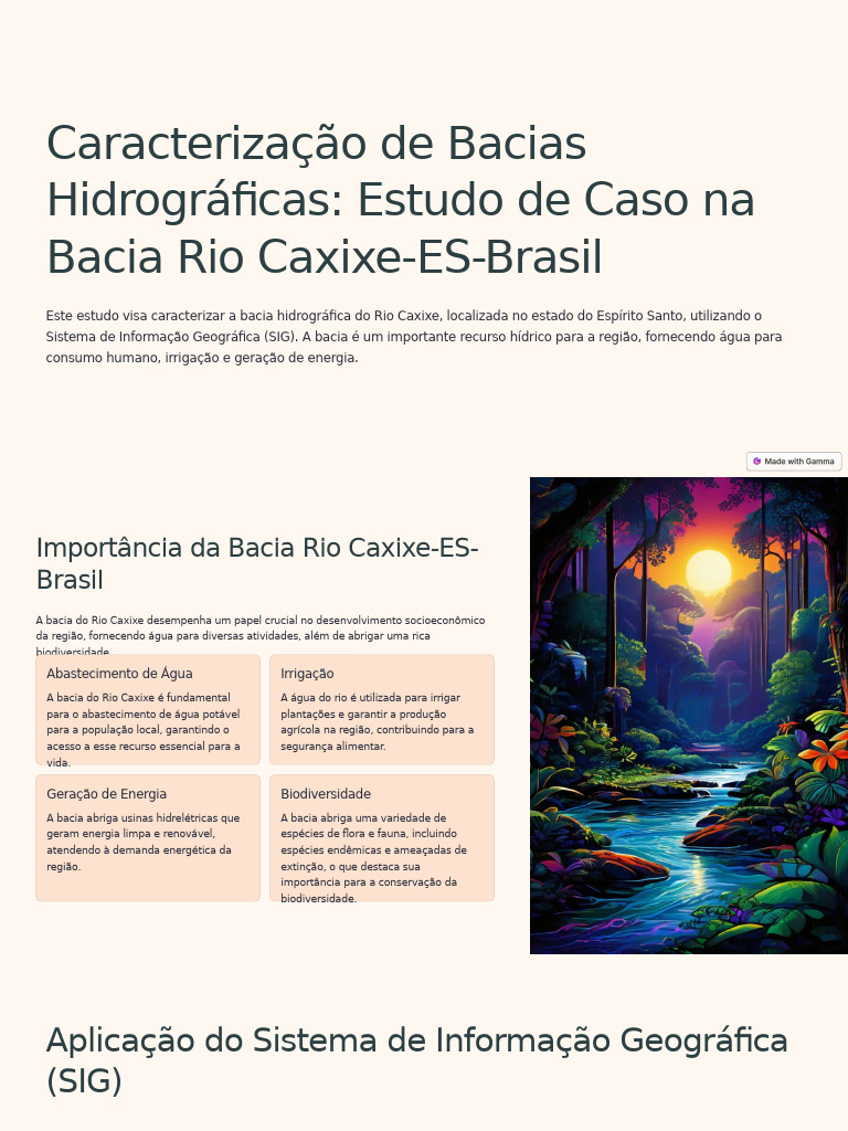 Caracterizacao de Bacias Hidrograficas Estudo de Caso Na Bacia Rio ...
