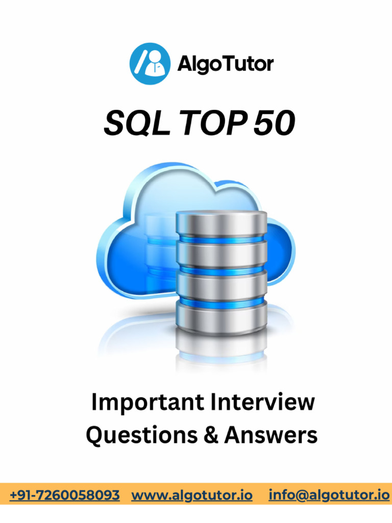 SQL Top 50 Importnat Question & Answer - SQL Top 50 Importnat Question ...