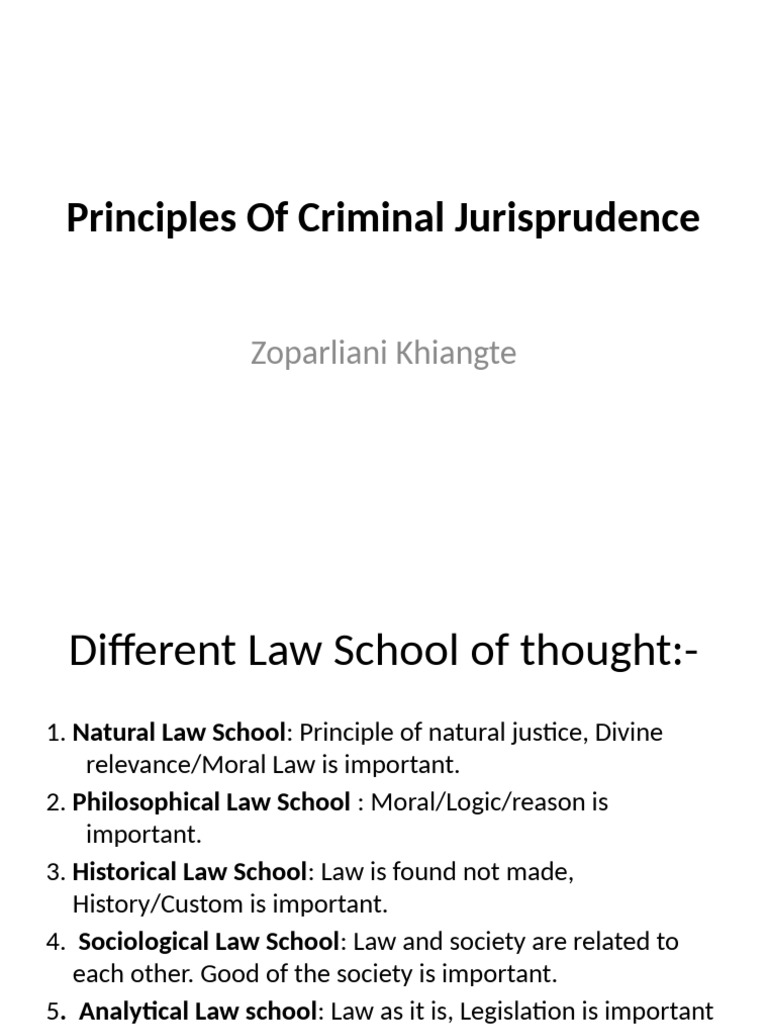Principles of Criminal Jurisprudence | PDF | Burden Of Proof (Law ...