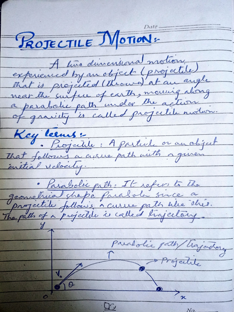 Projectile Motion Derivation | PDF