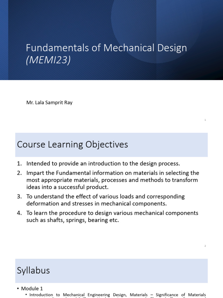 Fundamentals of Mechanical Design | PDF | Deformation (Engineering) | Strength Of Materials