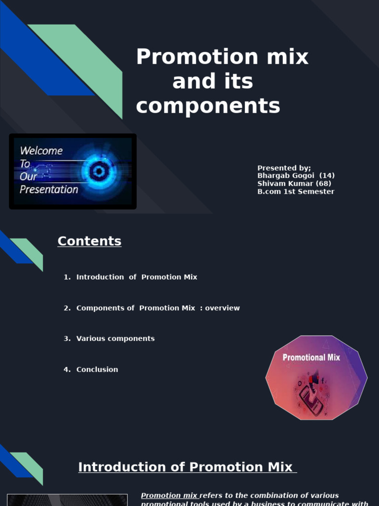 Promotion Mix and Its Components-1 | PDF