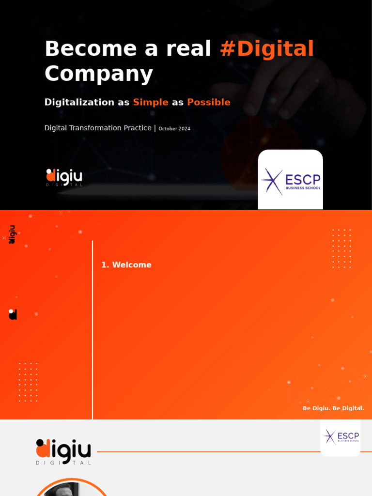 DIGIU DIGITAL-ESCP Digital Tranformation Practice Kick-Off 2024.10.28 | PDF | Swot Analysis ...