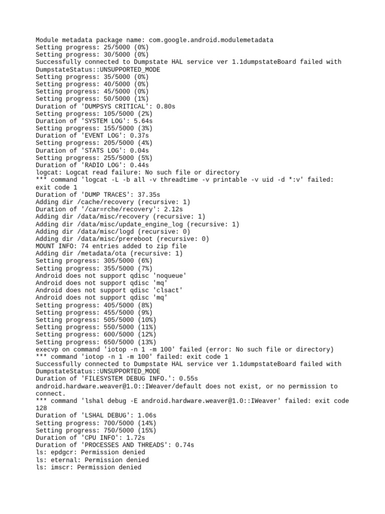 Dumpstate Log | PDF | Computer Programming | System Software