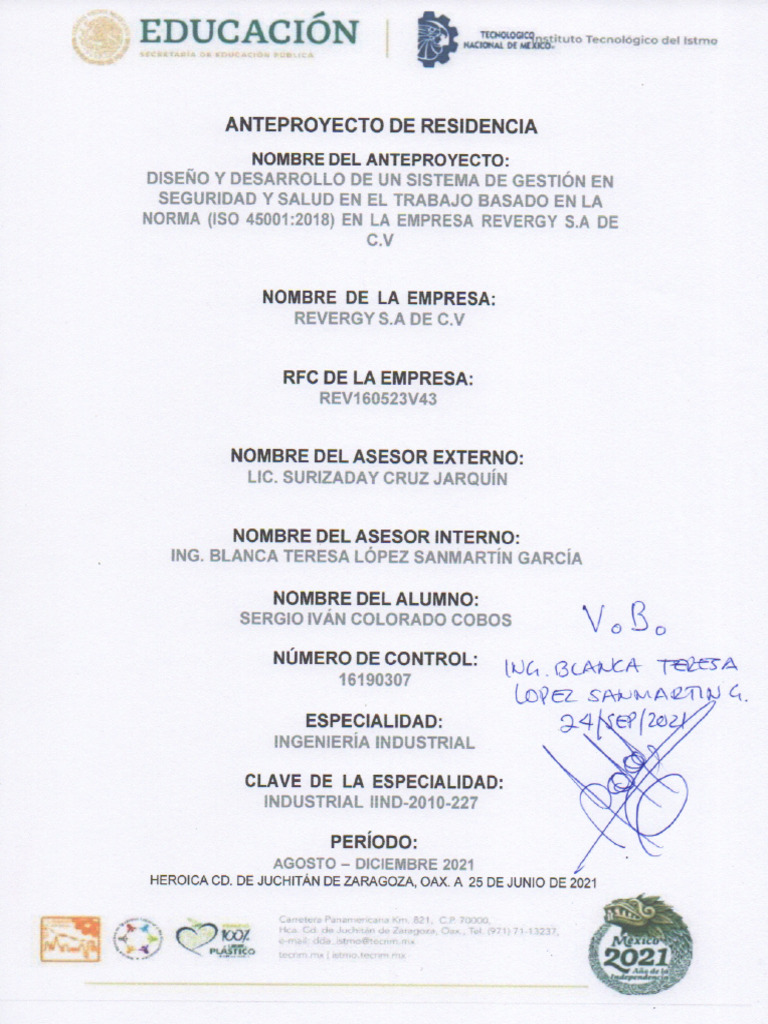 Anteproyecto Firmado Sergio | PDF