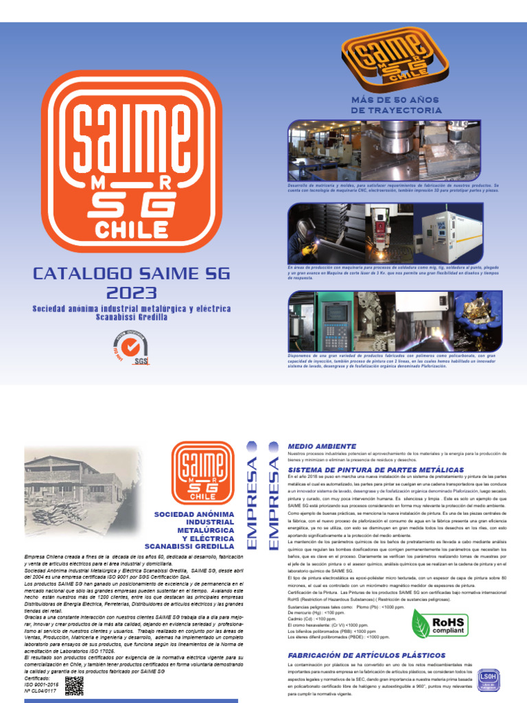 Catalogo Saime SG | PDF | Residuos | Sector secundario de la economía