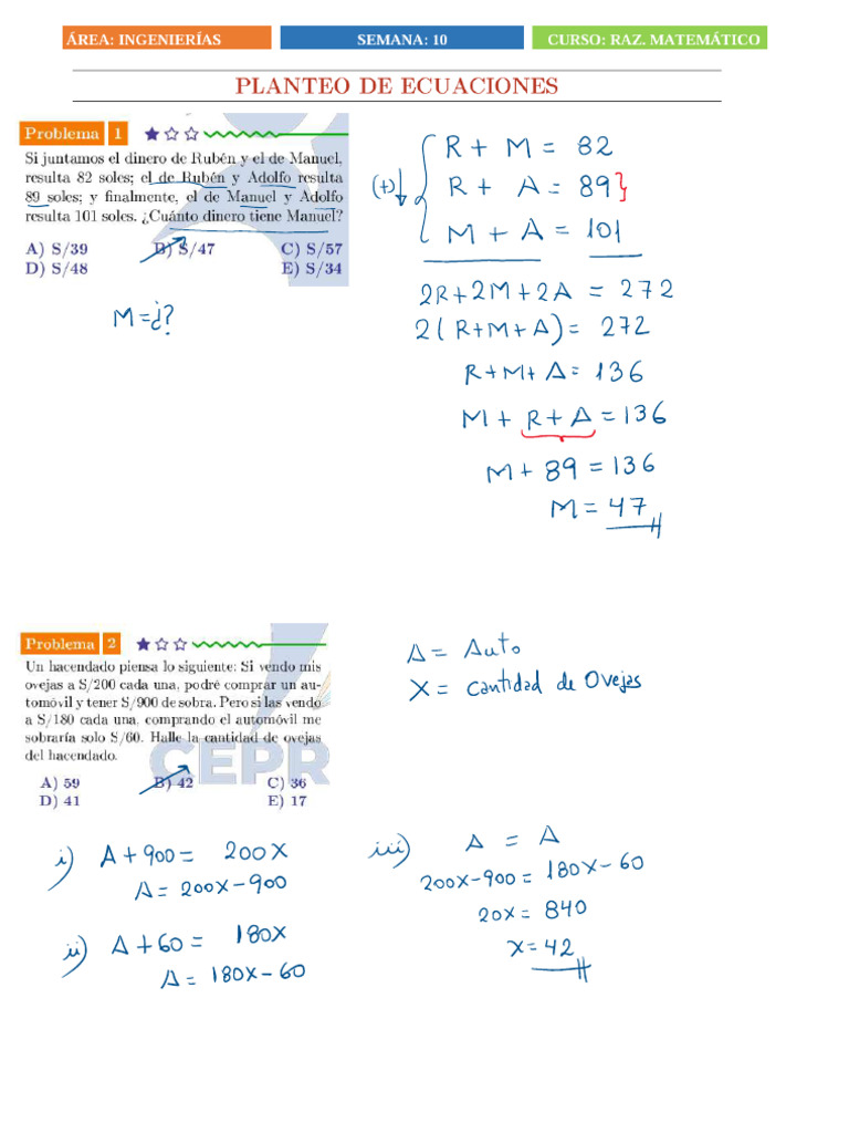 RM - Semana 10 - Paquete Cepreuna | PDF