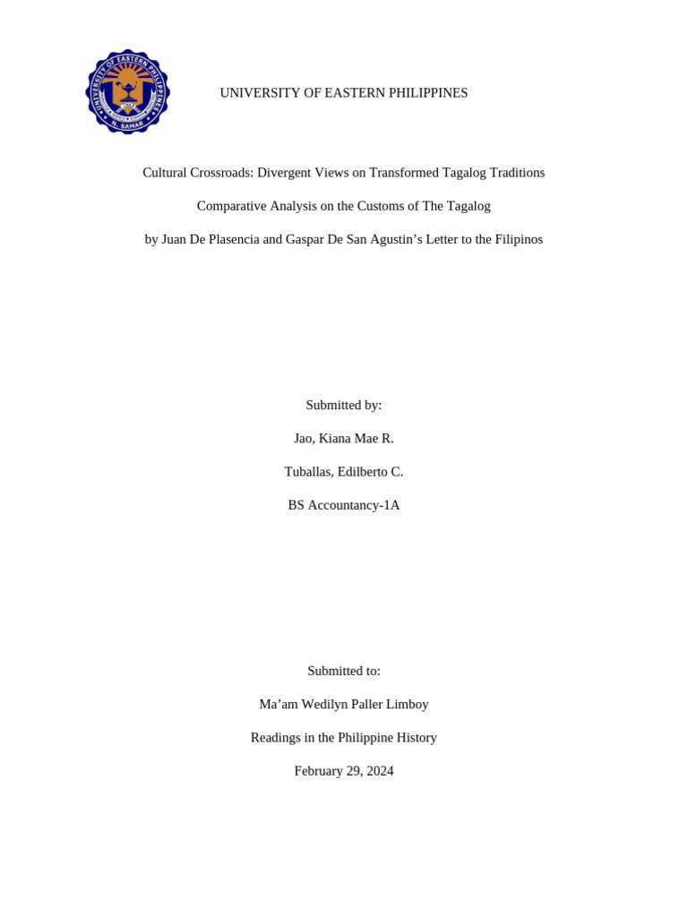 RIPH Comparative Analysis | PDF | Philippines | Tagalog Language