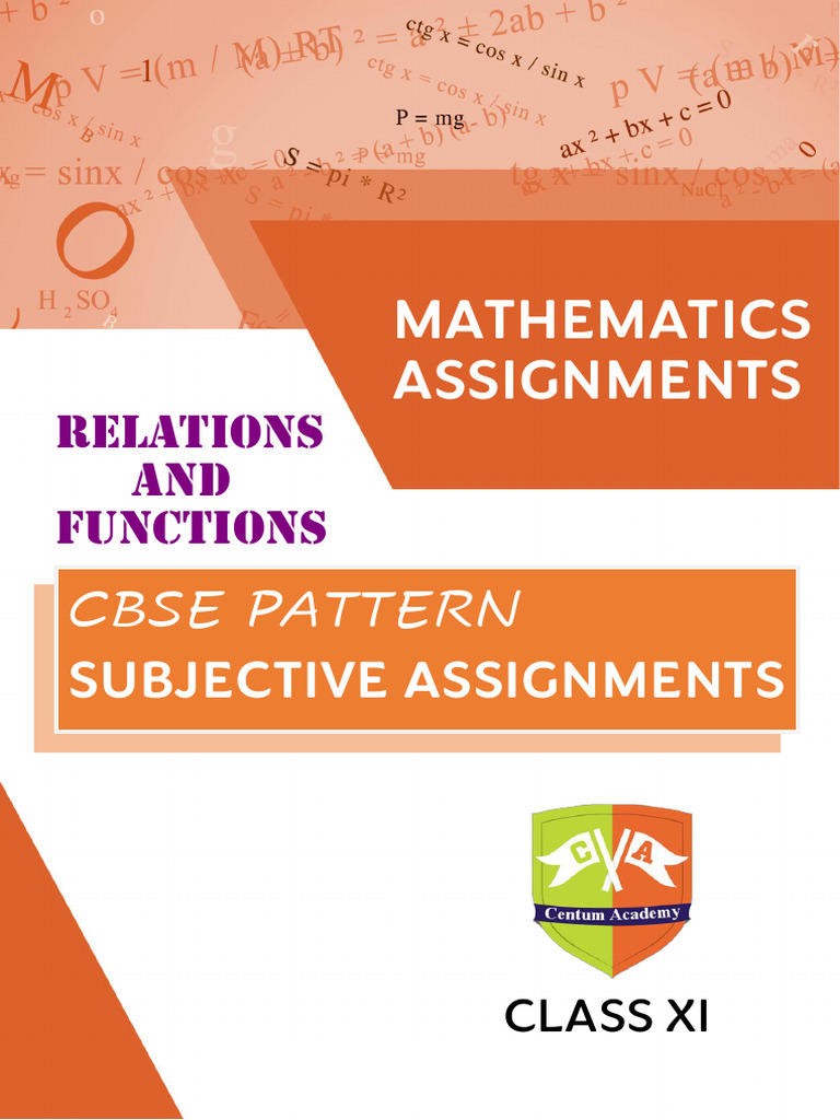 2.1. Relations and Functions Ex. A Ex. B | PDF