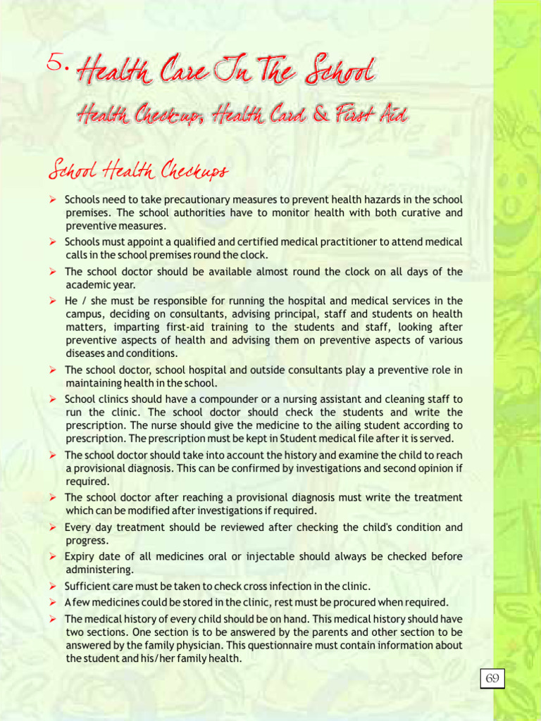 School Health Check Guide | PDF | Educational Assessment | Shoe