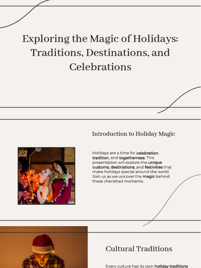 Slidesgo Exploring The Magic of Holidays Traditions Destinations and ...